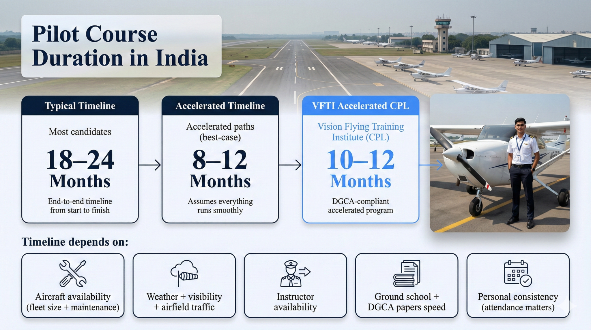 Pilot Course Fees & Duration in India (2026 Guide) | VFTI Blogs